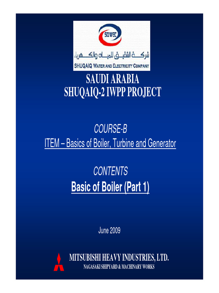 Saudi Arabia Shuqaiq-2 Iwpp Project: ITEM - Basics of Boiler, Turbine ...