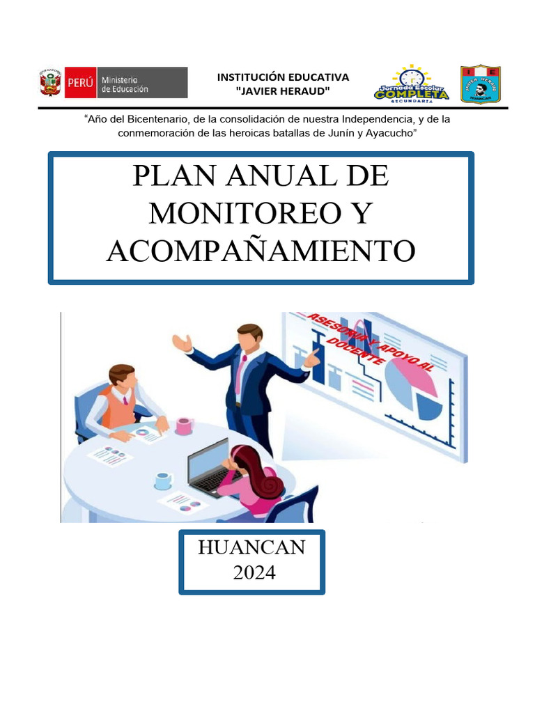 Plan Mon. Acom. Directivo | PDF | Aprendizaje | Enseñando