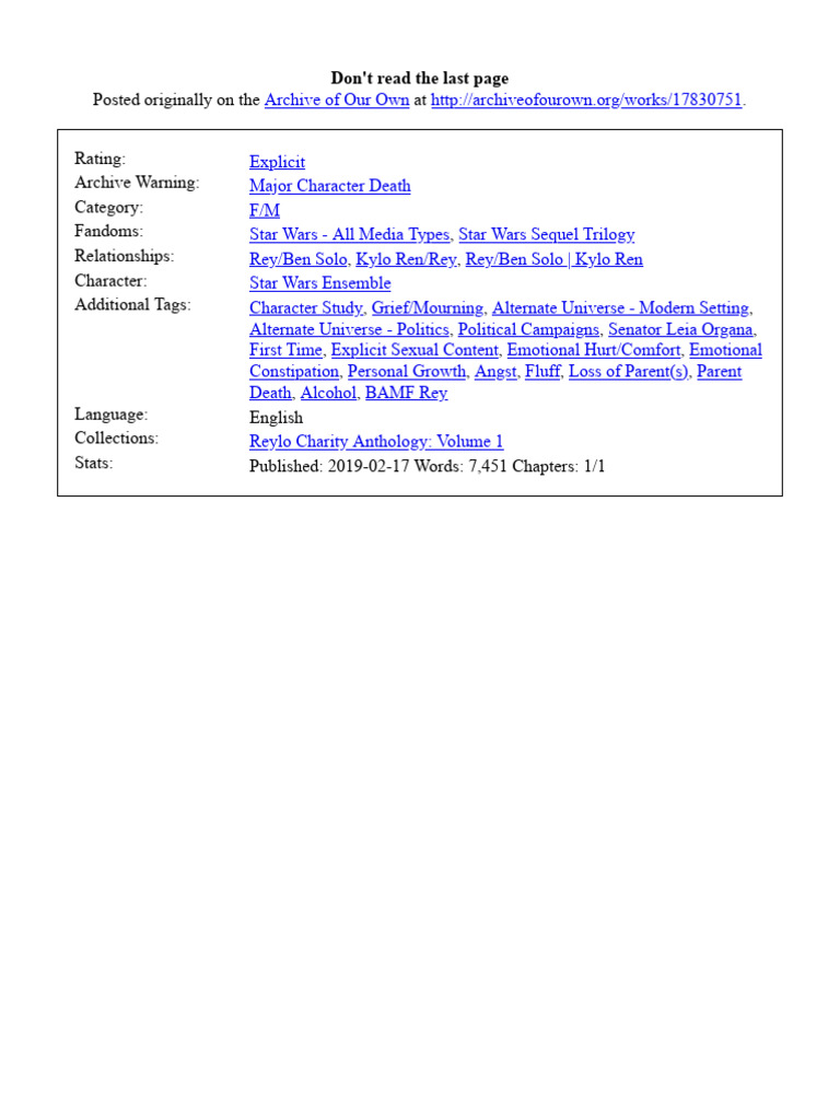 Dont Read The Last Page | PDF