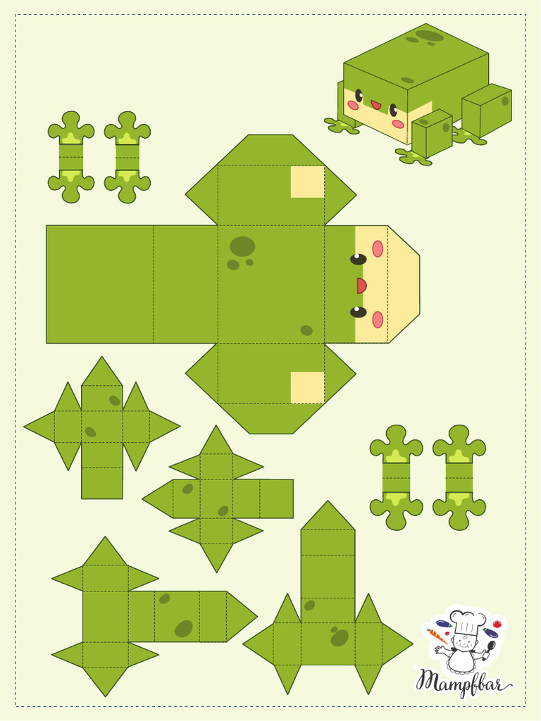 3d Frosch Vorlage | PDF