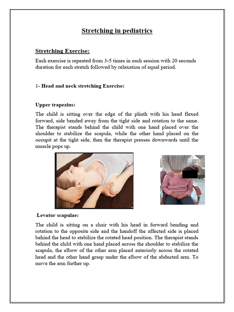 Stretching in Pediatrics-1 Update | PDF | Anatomical Terms Of Motion ...