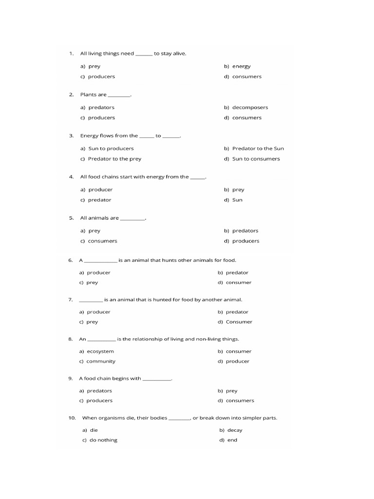Final Test Science p4 | PDF | Wellness