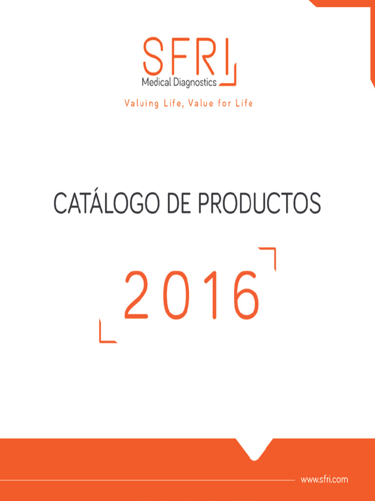 Sfri Catalogue-General Pvu Esp BD | PDF | Elisa | Sangre