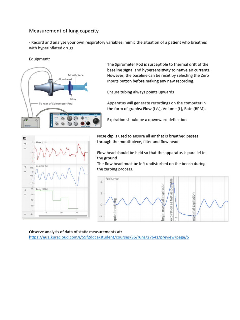 Lung Capacity Measurement Techniques | PDF | Exhalation | Lung