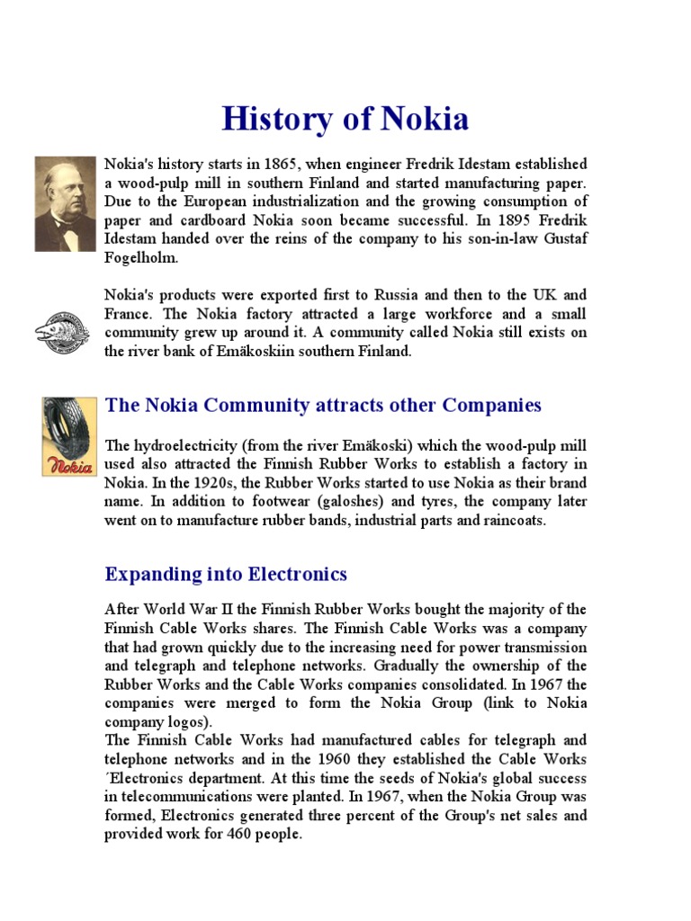 History of Nokia | Download Free PDF | Nokia | Mobile Phones