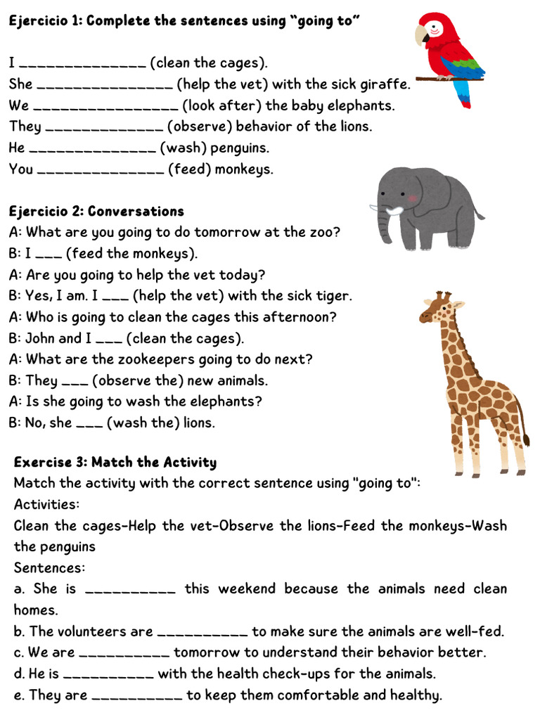 Ejercicio 1 Completar Las Oraciones Completa Las Siguientes Oraciones