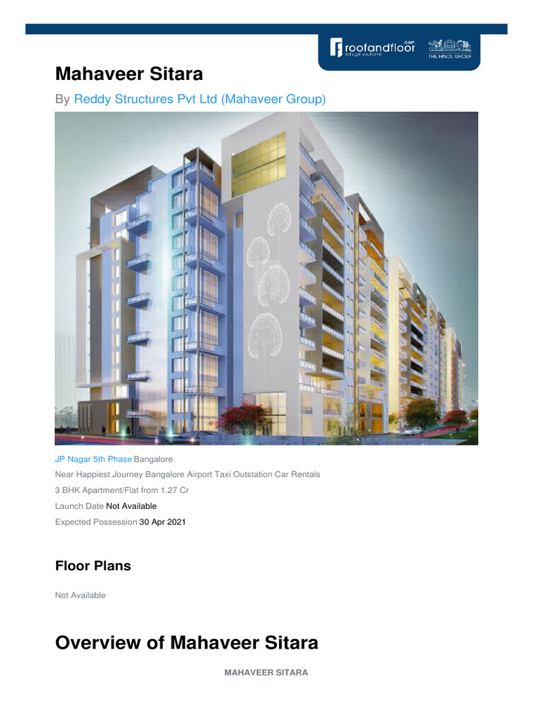 7141 Mahaveer Sitara Automated - Brochure | PDF | Brand | Tile