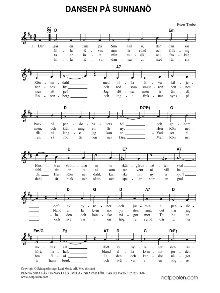 Dansen På Sunnanö | PDF