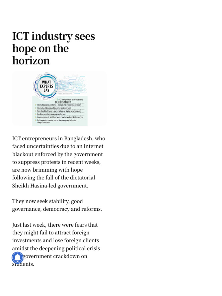 ICT Industry Sees Hope On The Horizon - The Daily Star | PDF | Internet ...