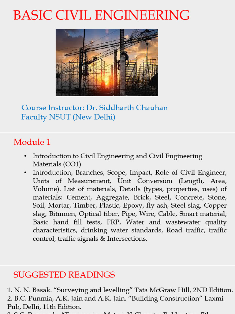 Basic Civil Engineering 240809 112227 | PDF | International System Of ...