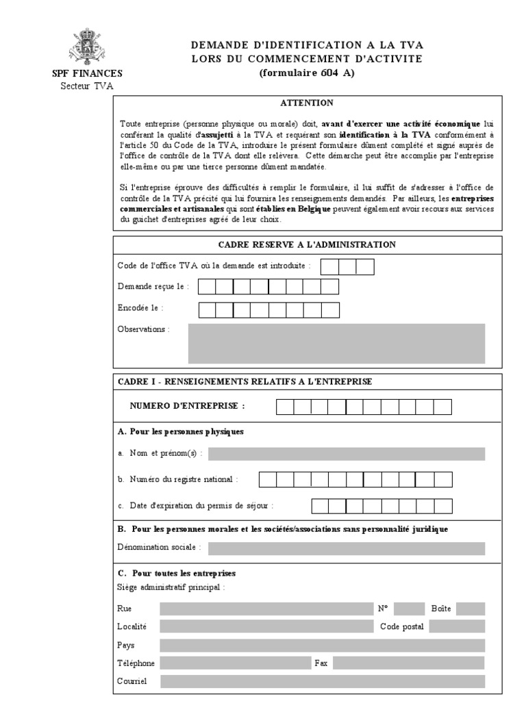 Identification Tva | Taxe sur la valeur ajoutée | Adresse (Géographie)