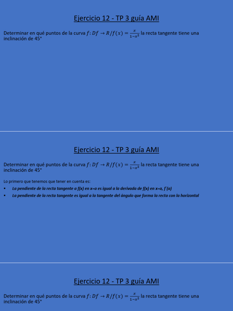 Ejercicio 12 TP3 AMI Unlam | PDF | Derivado | Pendiente