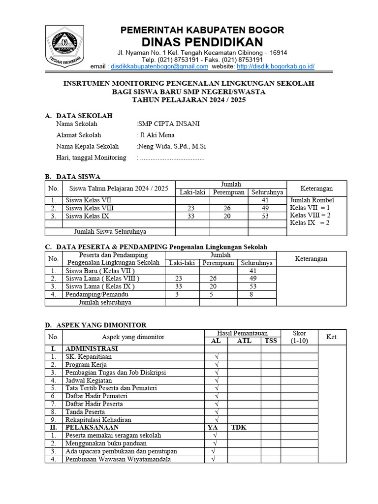 Instrumen Monitoring Mpls 2024 Ci | PDF