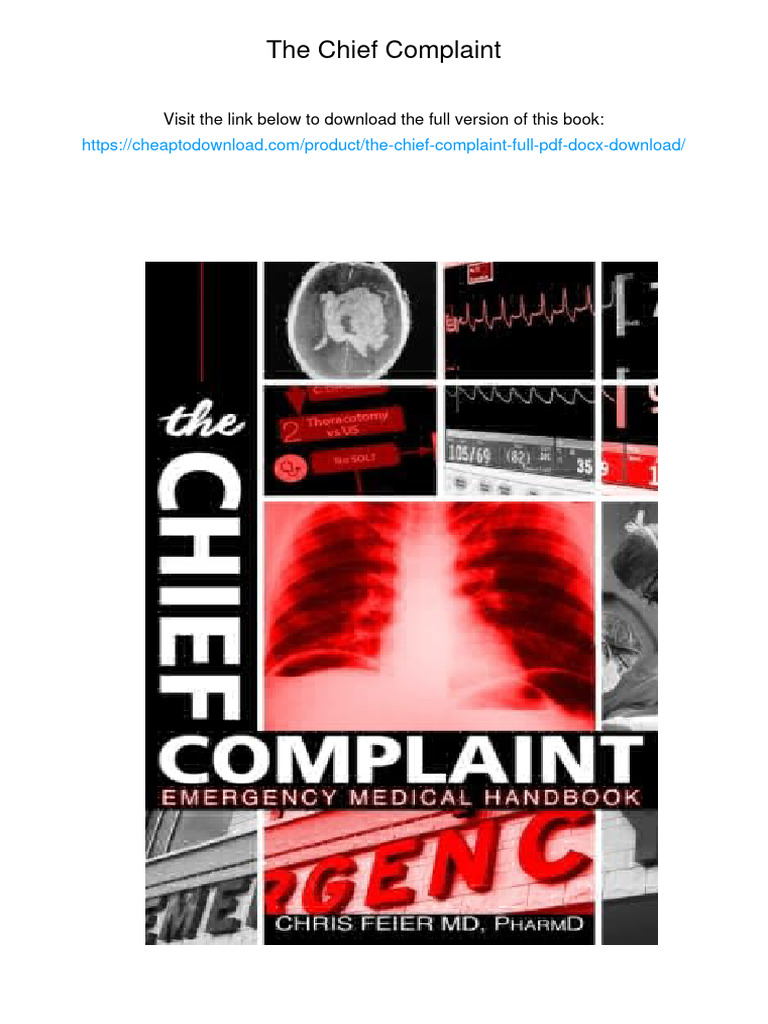 The Chief Complaint. | PDF | Major Trauma | Evidence Based Medicine