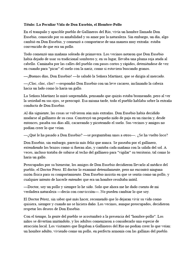 El Hombre Pollo | PDF | Pollo