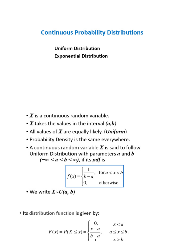Uniform+Exponential-Session-10 | PDF | Probability Distribution ...