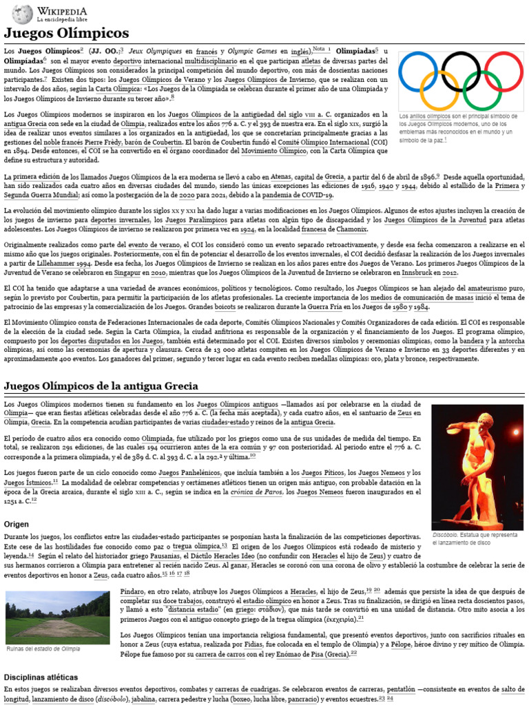 Historia Juegos Olímpicos | PDF | Juegos olímpicos | juegos Paraolímpicos