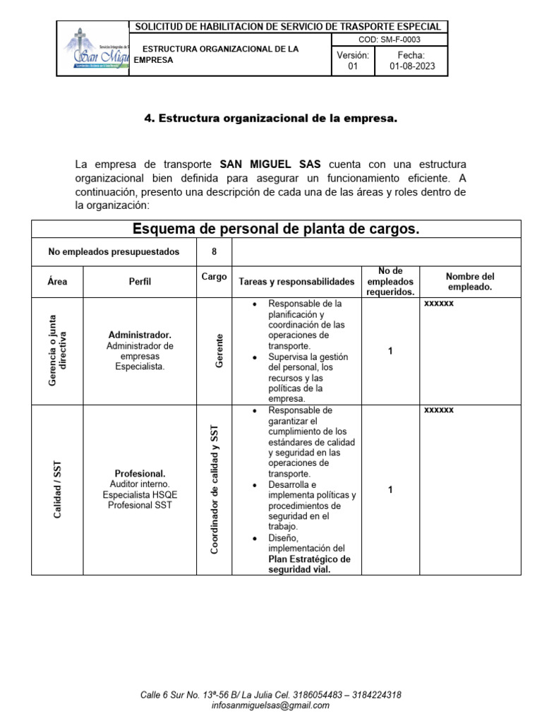Organigrama de Transportes JLCB | PDF | Business | Contabilidad