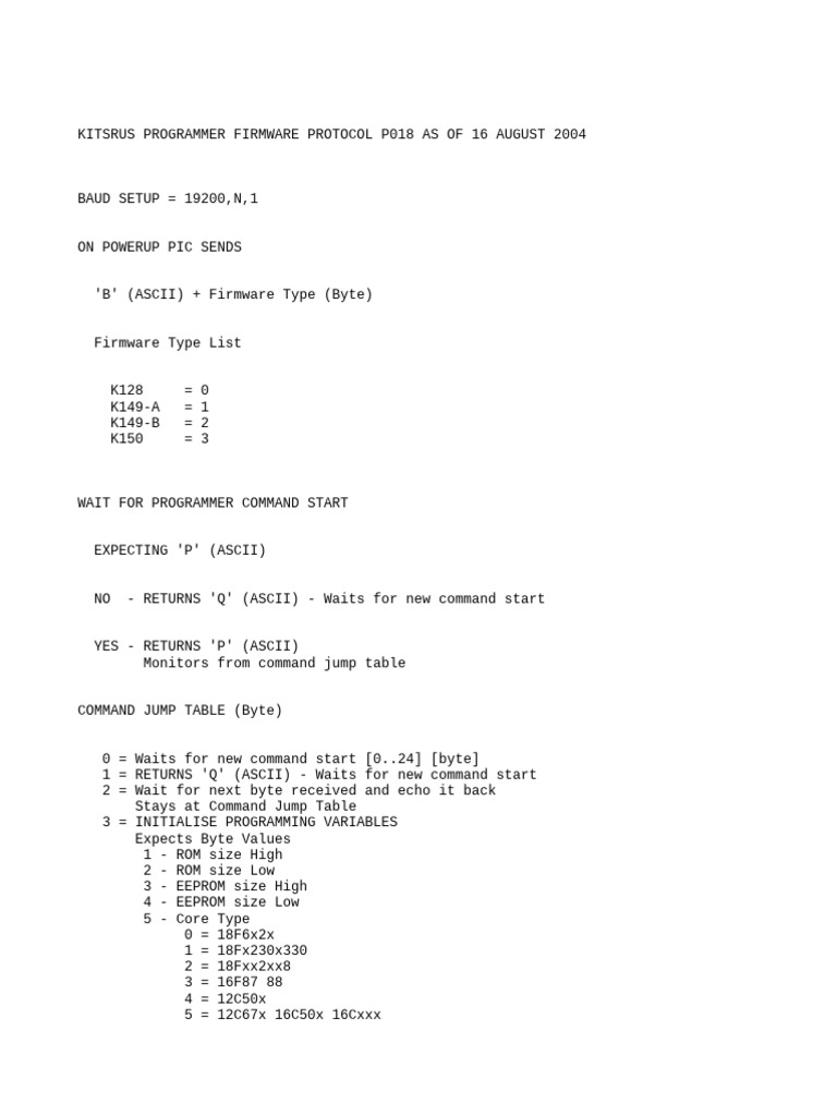 Protocol | PDF | Read Only Memory | Byte