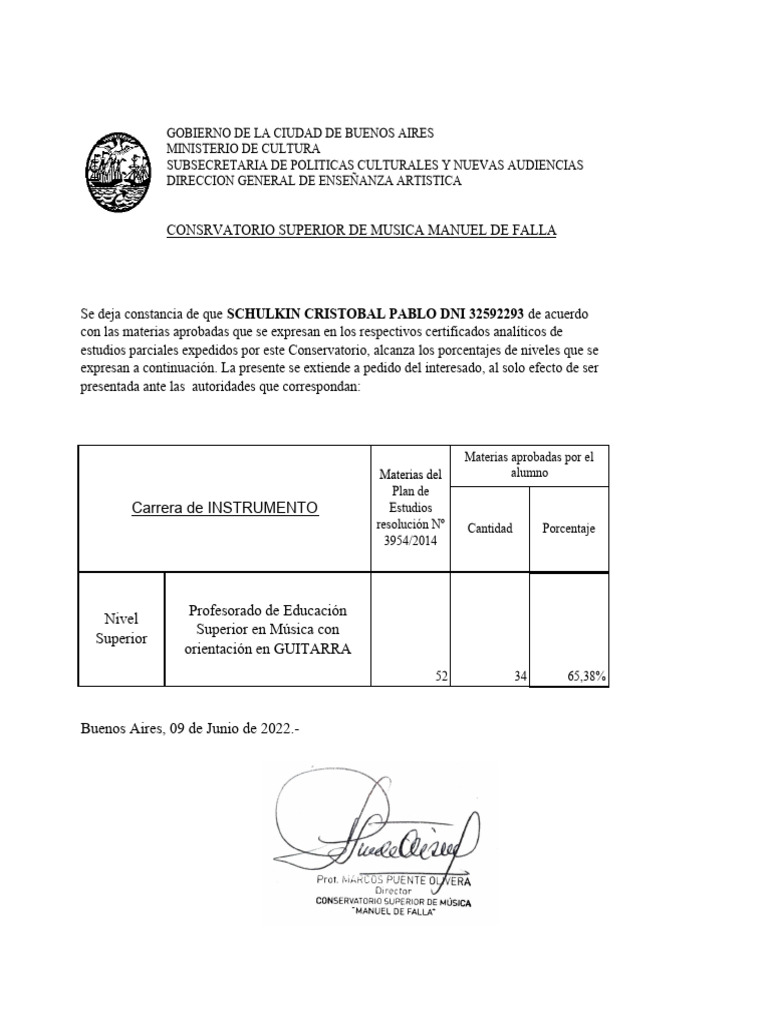 Porcentaje SCHULKIN | PDF