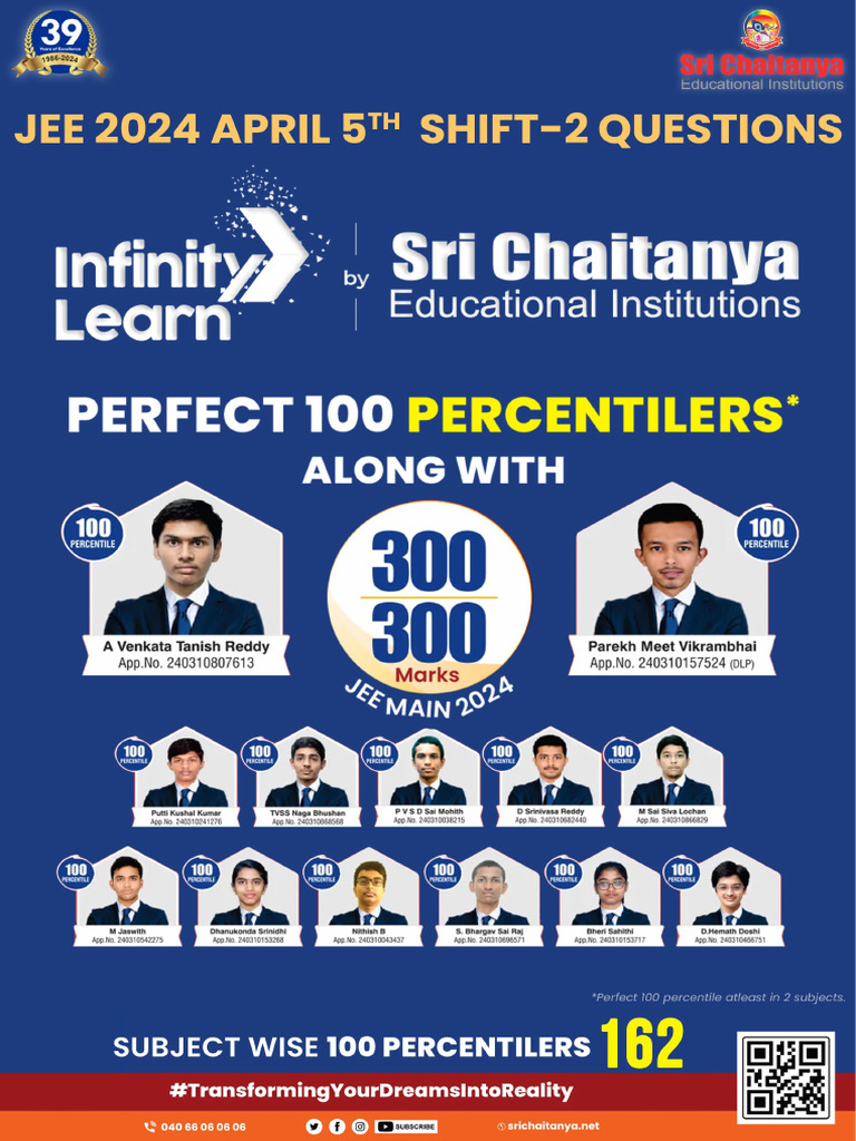 JEE-Main - Shift-02 - 05-04-2024 - Question Paper | PDF | Circle | Geometry