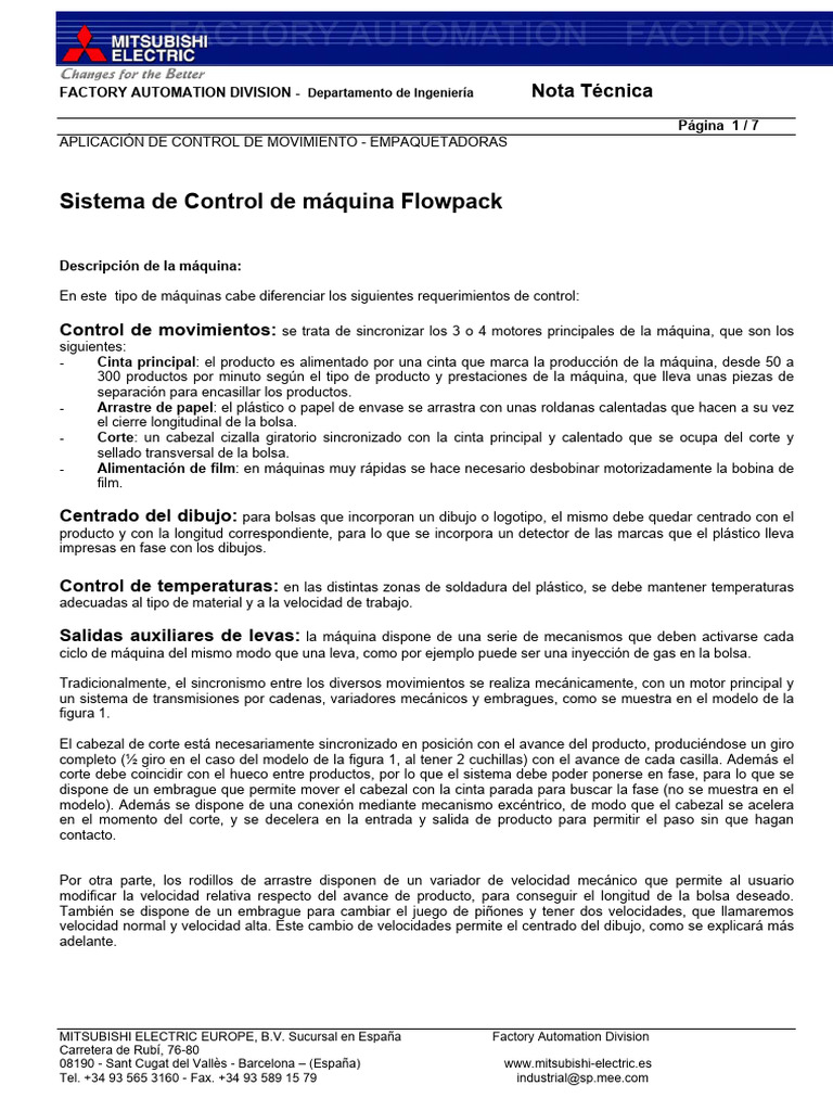 infoPLC Net NT Sistema Control Maquina FLOWPACK | PDF | Controlador lógico programable | Papel