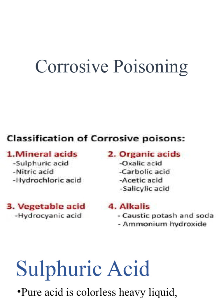 Corrosive Poisoning | PDF | Fingerprint | Nitric Acid