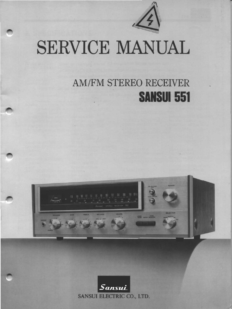 Sansui 551 Am-Fm Stereo Receiver | PDF