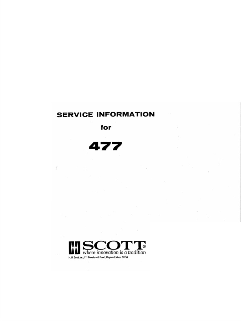 Hfe HH Scott 477 Schematics | PDF