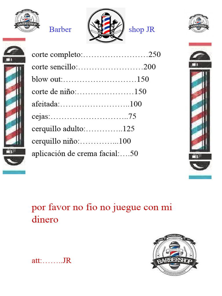 Barber shop JR | PDF