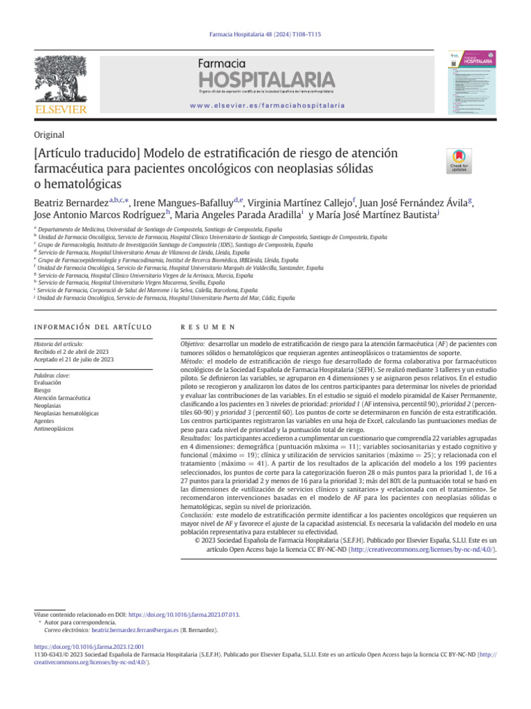 -Art-culo-traducido--Modelo-de-estratificaci-n-de-riesgo-de-at_2024_Farmacia | PDF ...