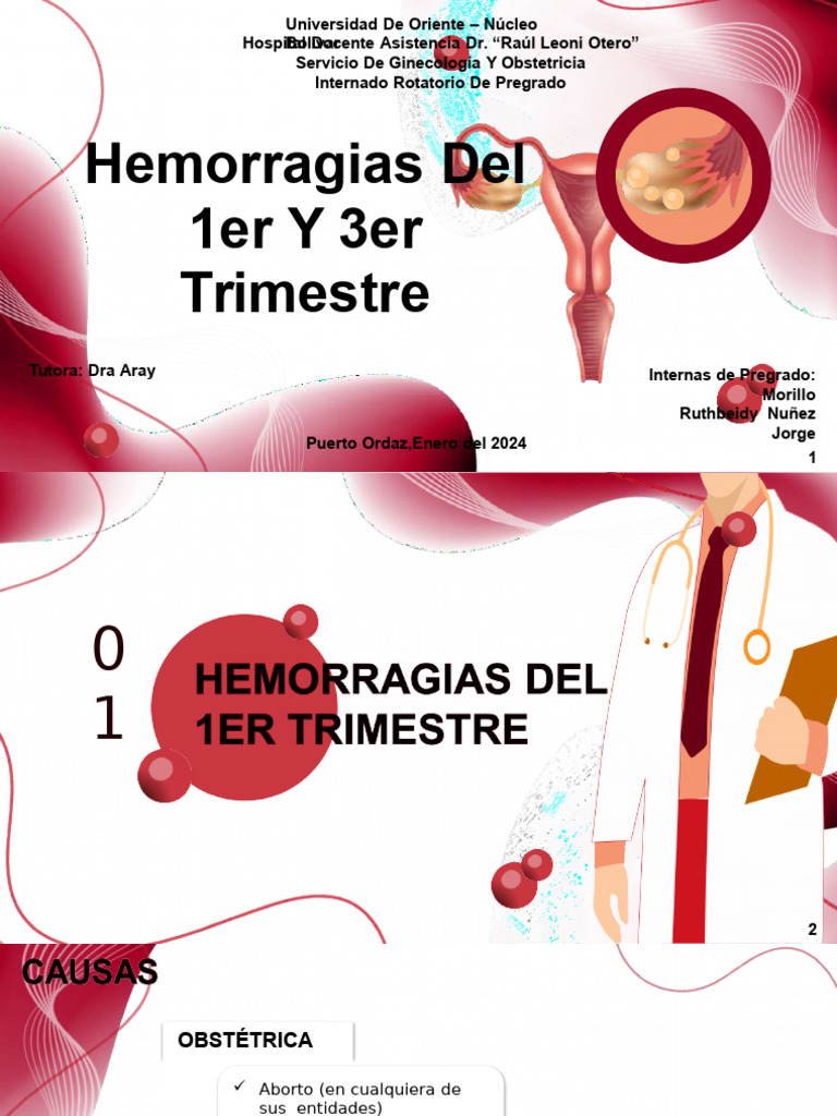 Hemorragias Del Primer y Tercer Trimestre | PDF | El embarazo | Aborto