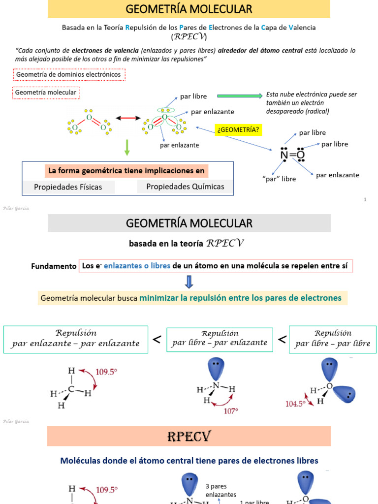 Geometria Molecular, Polaridad e Hibridaciã N | PDF | Química | Mecánica cuántica