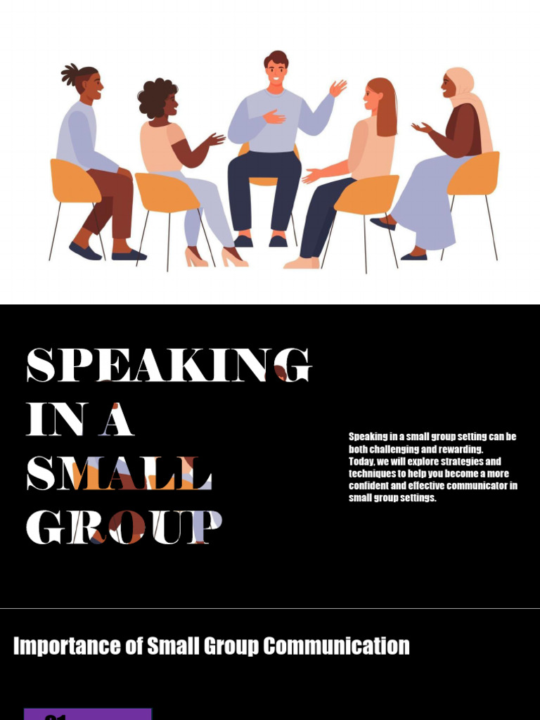 Speaking in A Small Group | PDF | Conversation | Nonverbal Communication