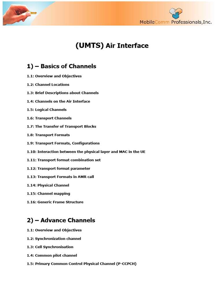 UMTS Air Interface Channel Guide | PDF