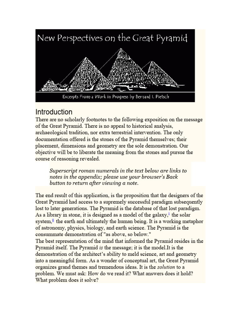 Pietsch, Bernard - New Perspectives On The Great Pyramid | PDF | Tide ...