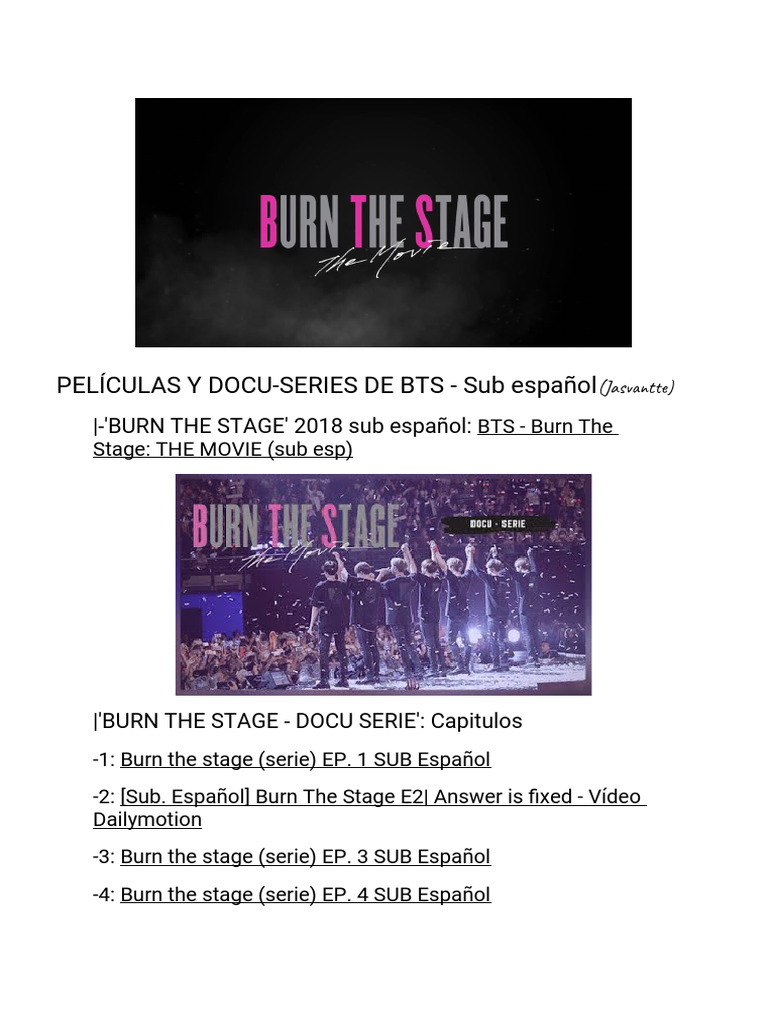 BTS Docu-Series en Español | PDF | Music Events | Concert