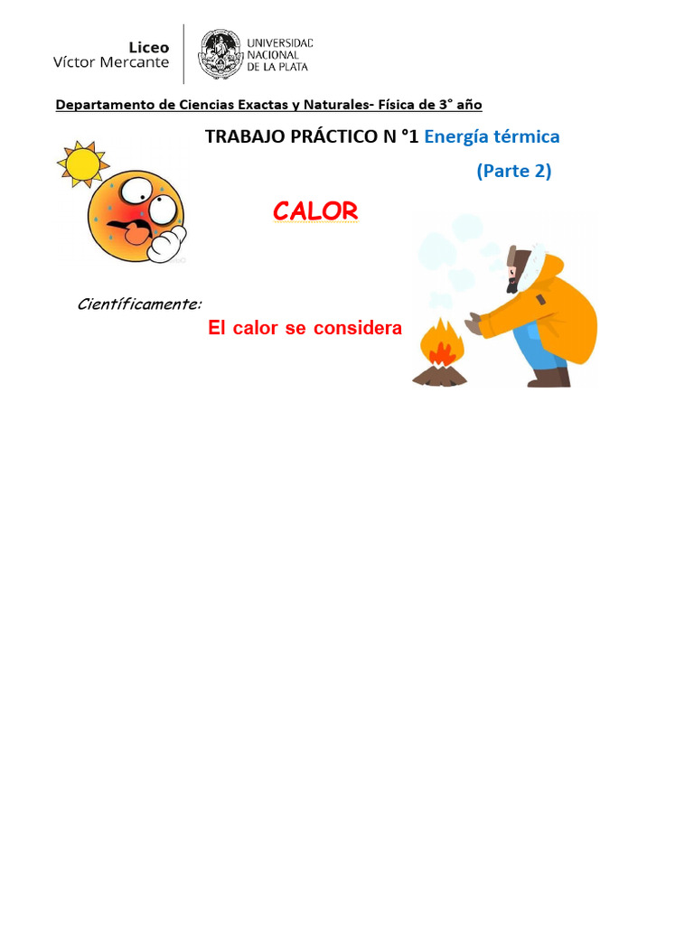 TP1 Parte 2 ENERG. TERMICA | PDF | Calor | Temperatura