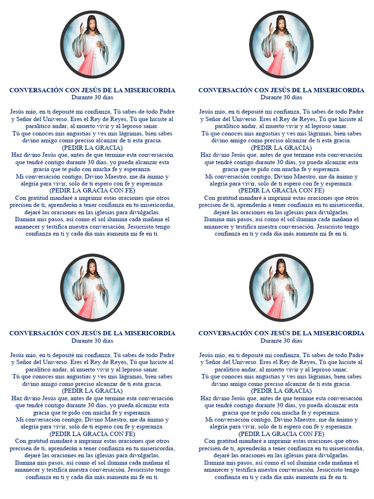 Conversación Con Jesús de La Misericordia | PDF | Oración | Jesús