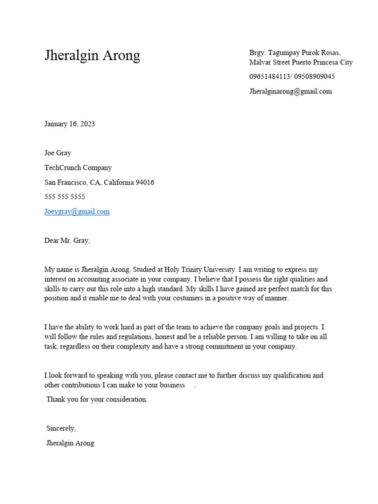 Cover Letter For Midterm Exam | PDF