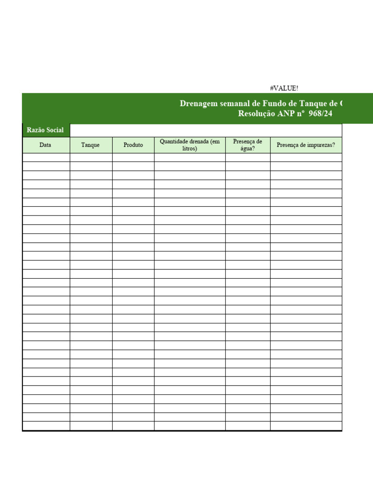 Planilha Drenagem Tanque | PDF