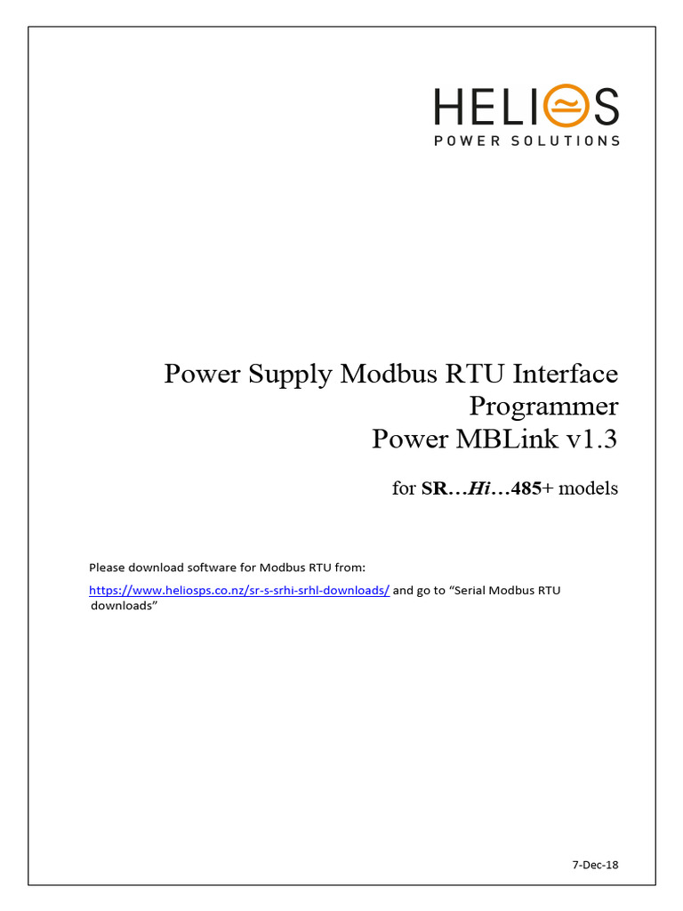 SR250HI Modbus Usermanual | PDF | Electrical Engineering | Telecommunications