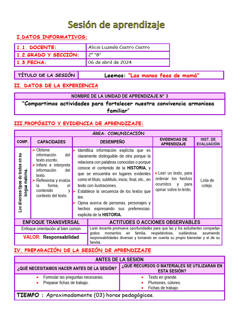 Comunicacion Las Manos Feas | PDF | Aprendizaje | Sicología