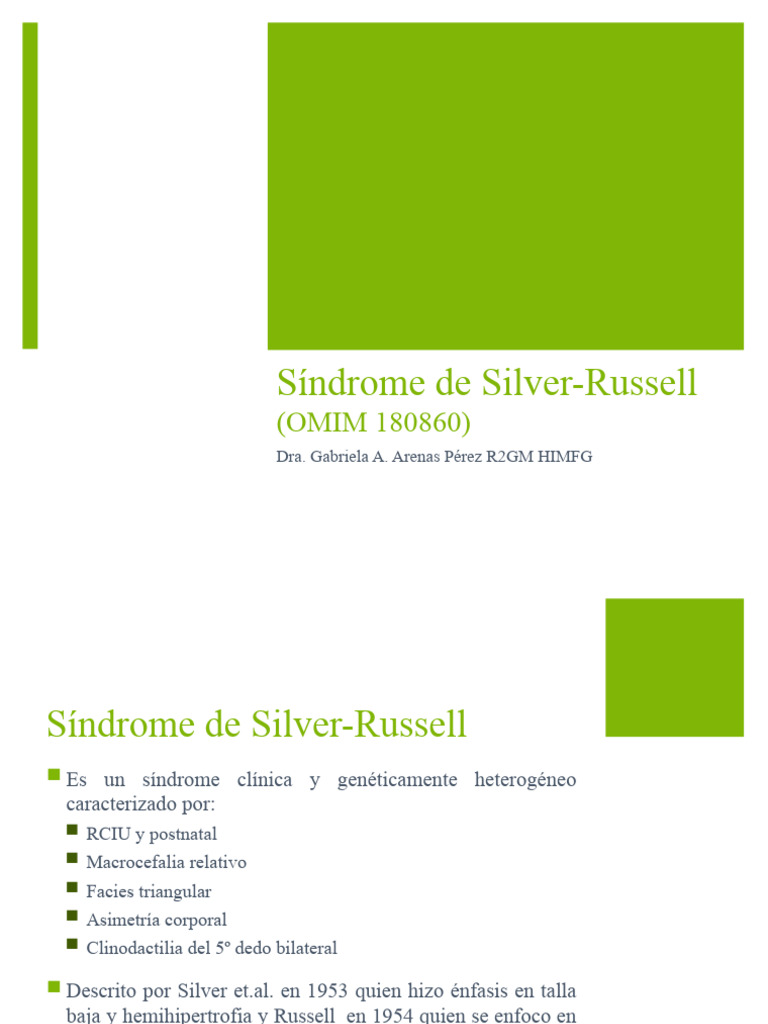 Sindrome de Silver-Russell | PDF | Enfermedades y trastornos ...