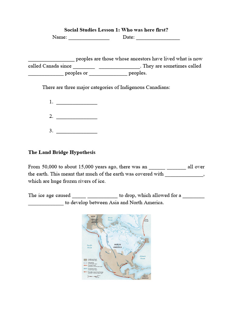 Social Studies Lesson 1: Who Was Here First? | PDF | Arctic | Earth ...