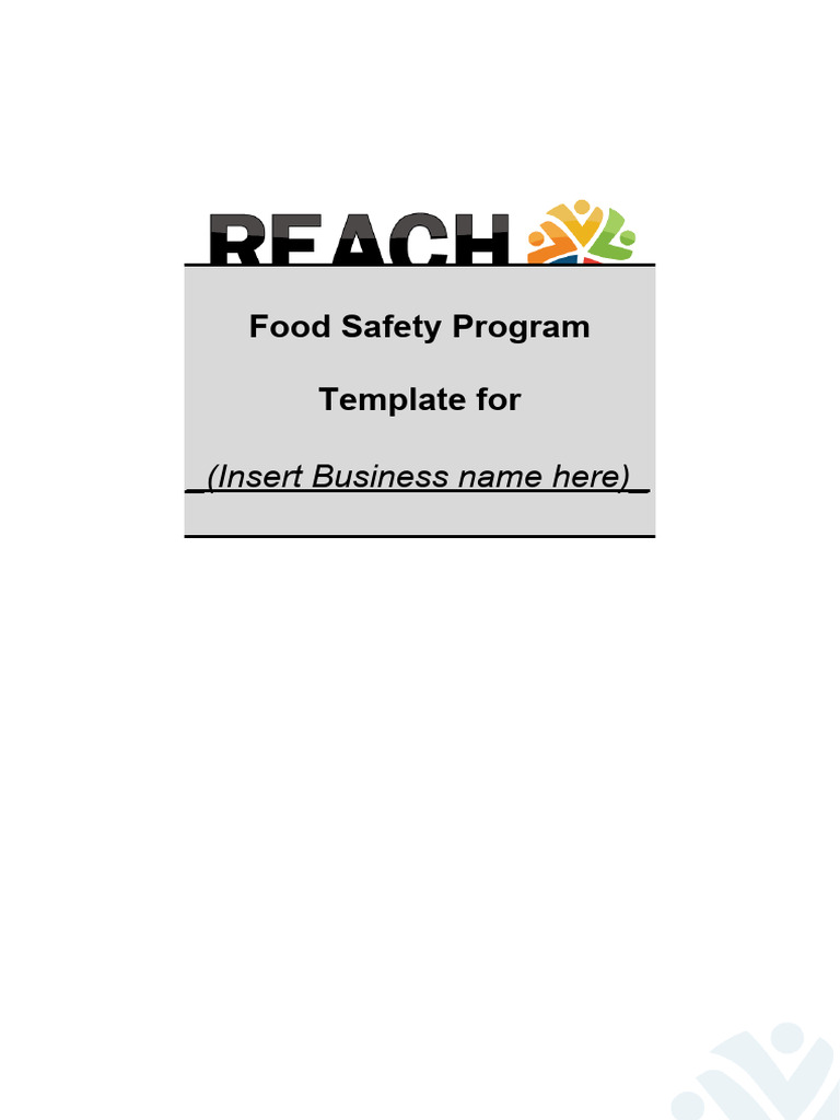 Food Safety Program Template | PDF | Food Safety | Hazard Analysis And ...