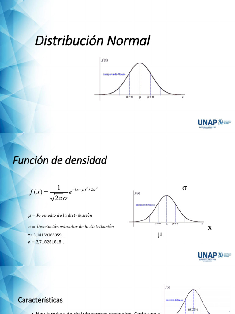 Características de la Distribución Normal | PDF | Distribución normal ...
