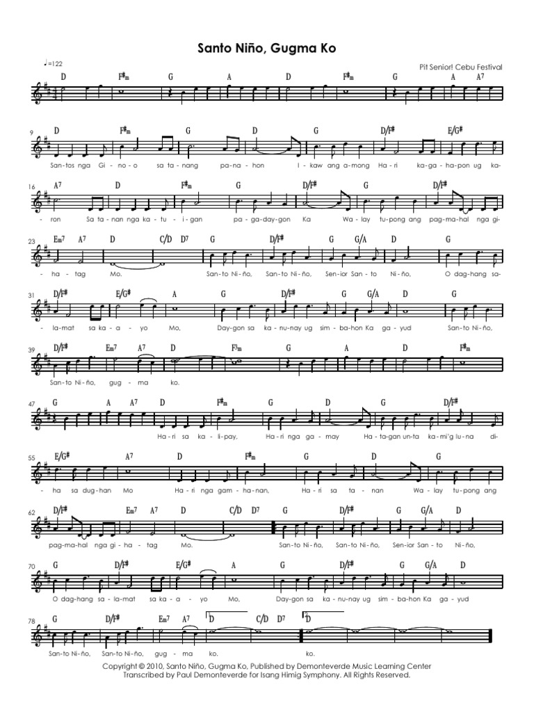 Santo Niño, Gugma Ko Chords & Lyrics | PDF