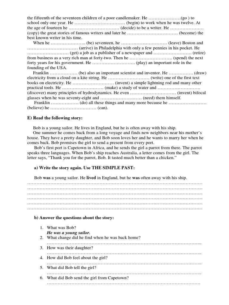 Worksheets Grammar 7 | PDF