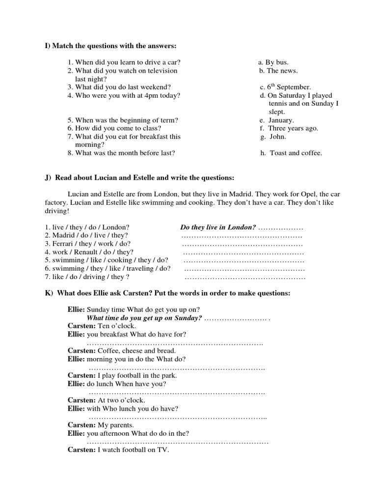 Worksheets Grammar 5 | PDF